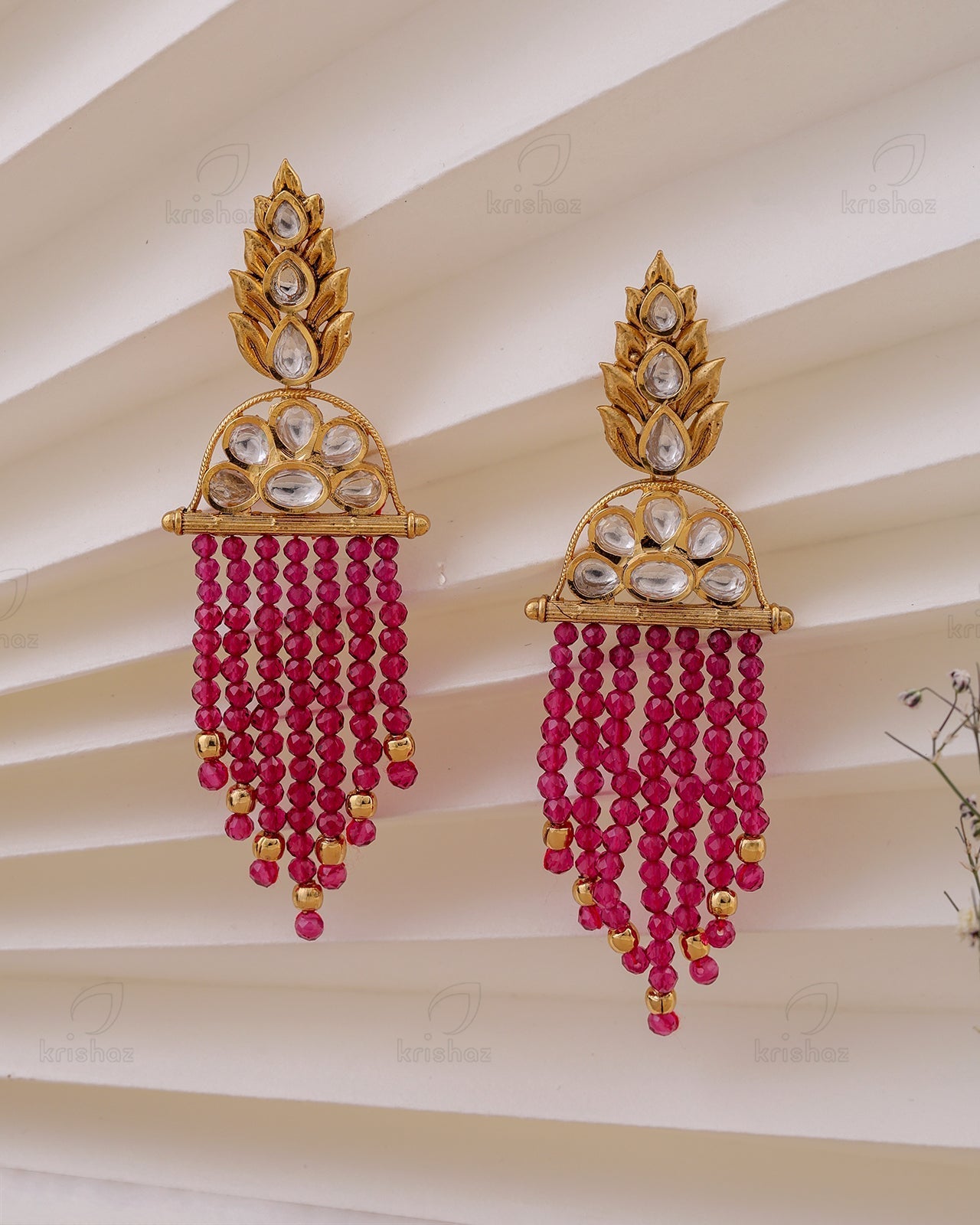Vahini 22k Gold Plated Danglers – Krishaz