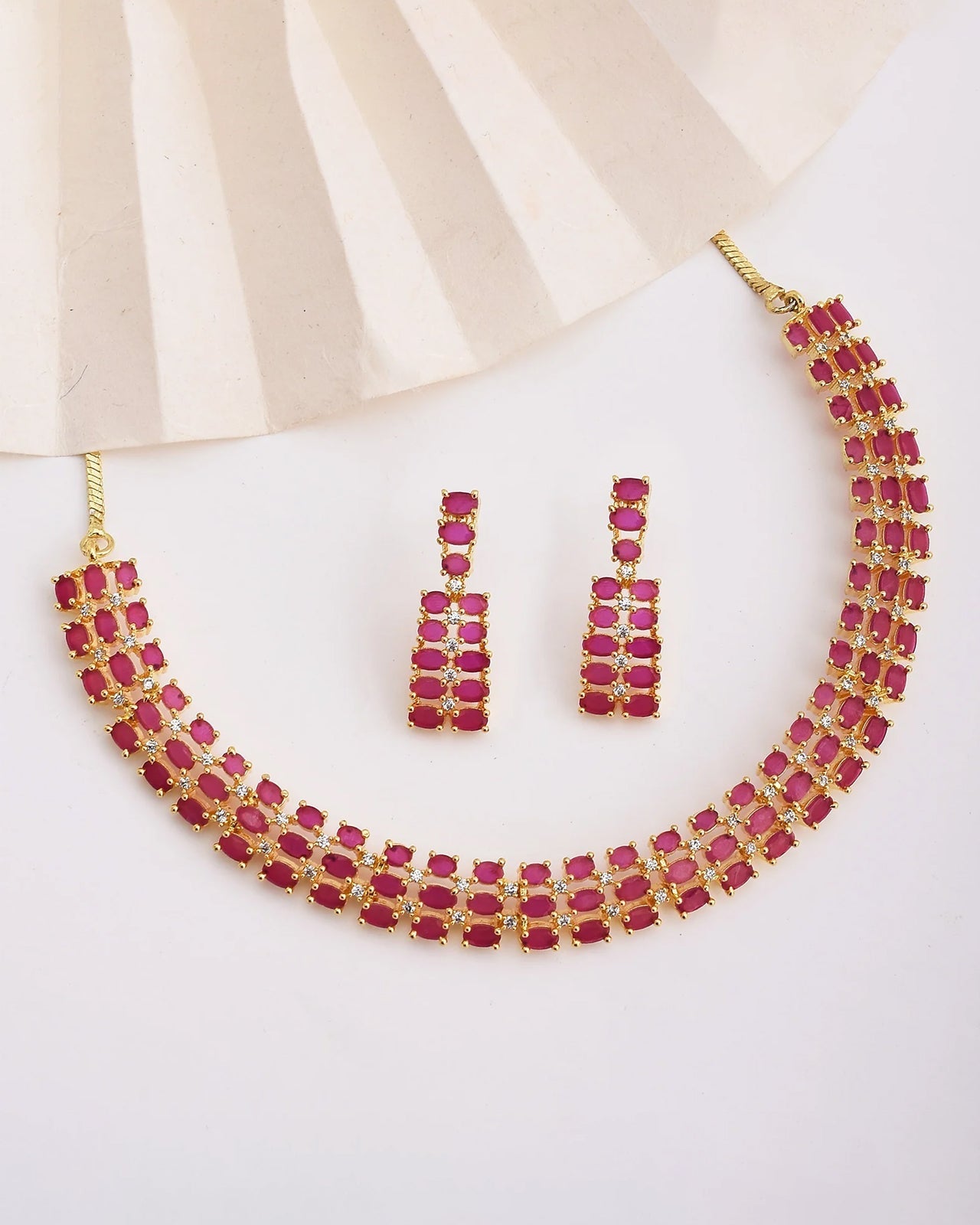 Allison Rhodium Plated Cz Necklace – Krishaz